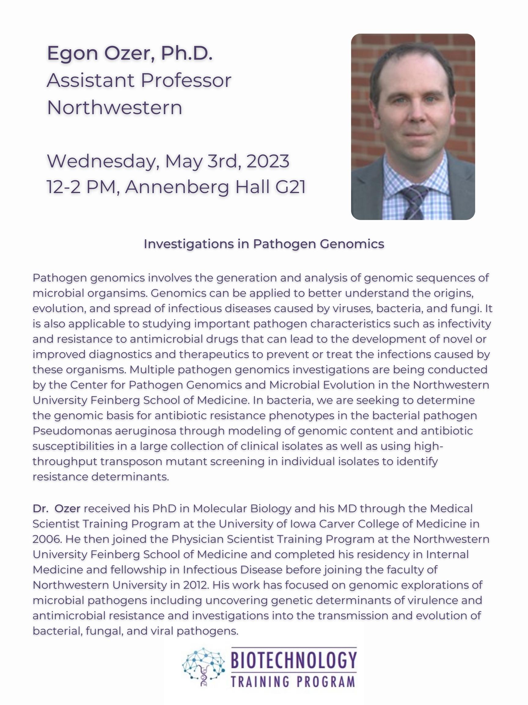 Seminars, Colloquia, Meetings: Biotechnology Training Program ...